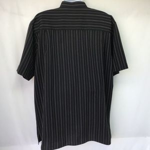 The Point | Shirts | The Point Black Striped Mandarin Short Sleeve 2x ...